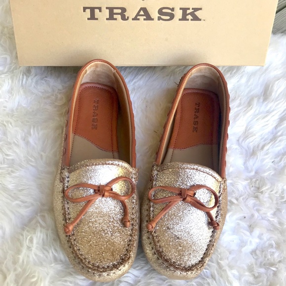 Trask | Shoes | Trask Gold Demi Loafers | Poshmark
